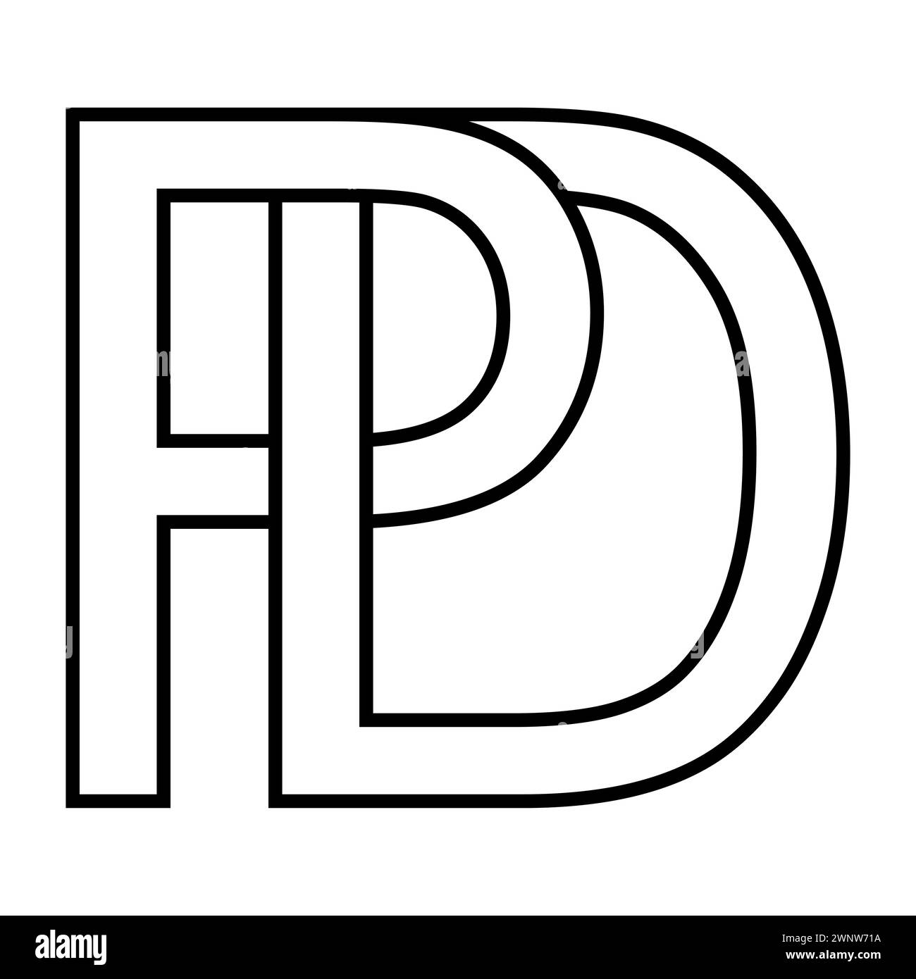 Logo sign pd dp icon double letters logotype p d Stock Vector Image ...
