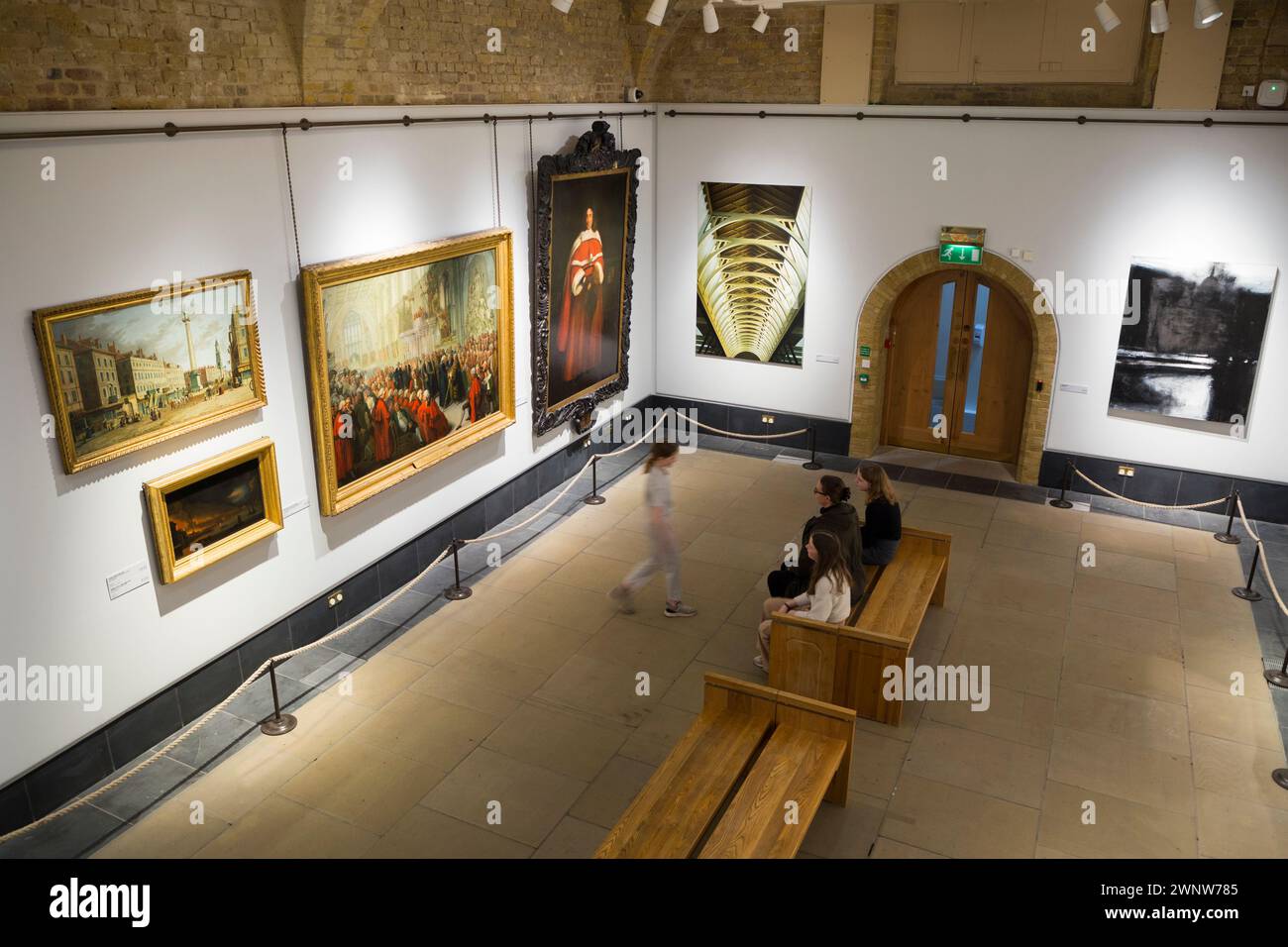 Model released tourist visitors (family of mother / mum & kids) in the Undercroft Gallery at ...
