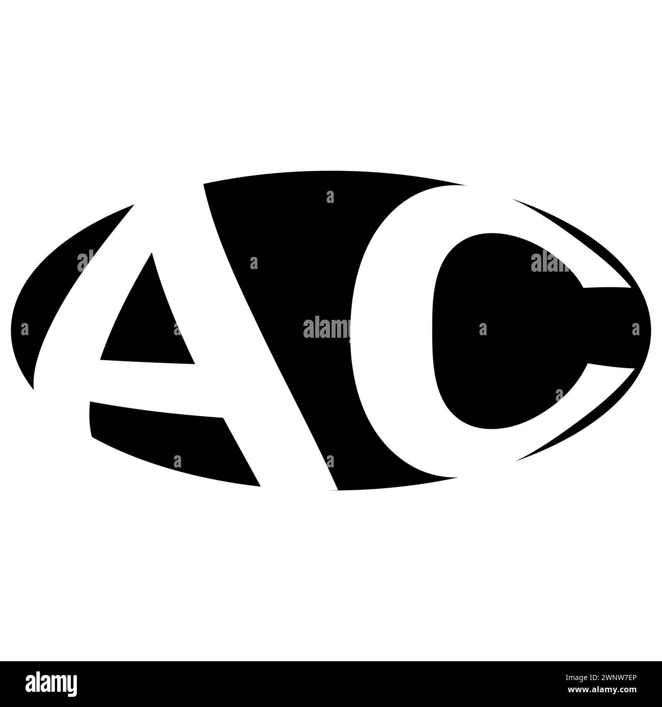 Oval logo double letter A, C two letters ac ca Stock Vector Image & Art ...