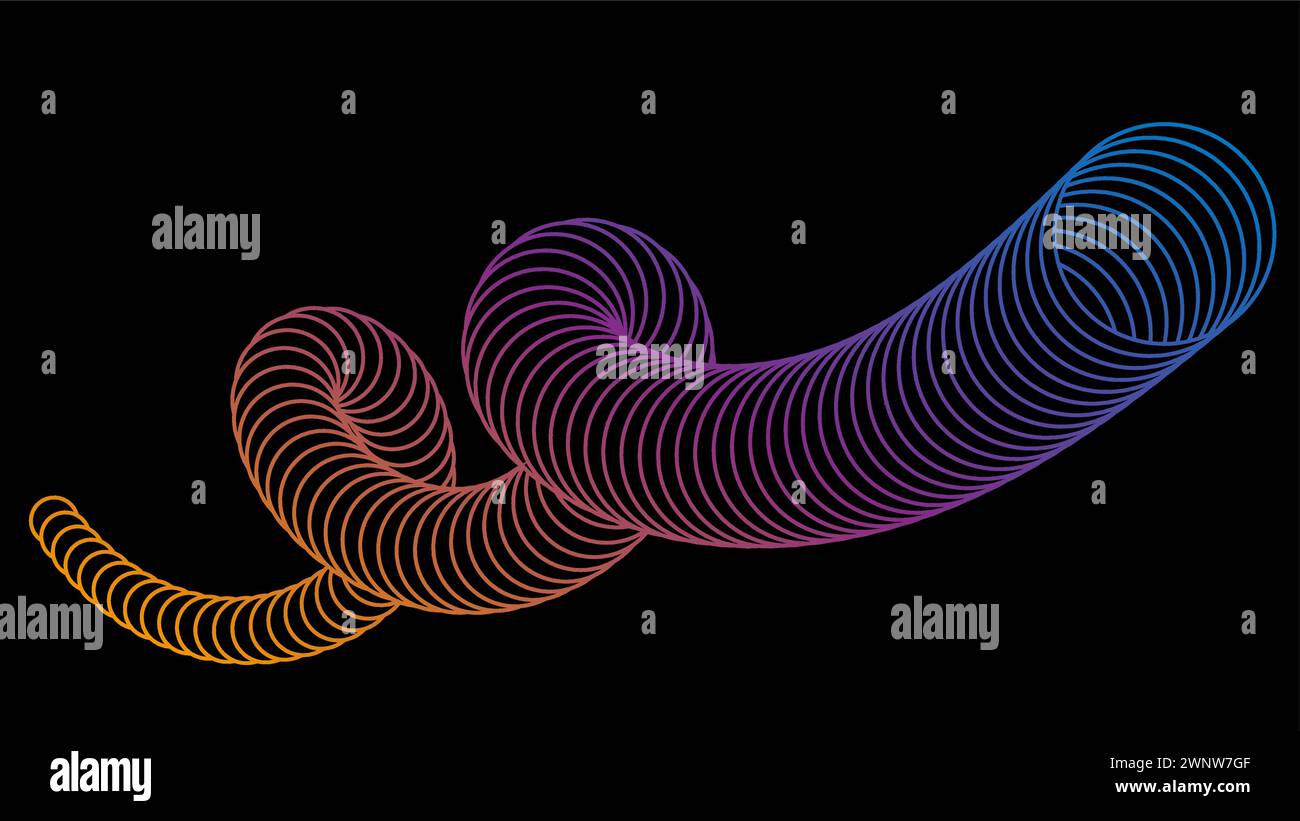 The spiral. Curved lines create a spiral weave. A design element for ...