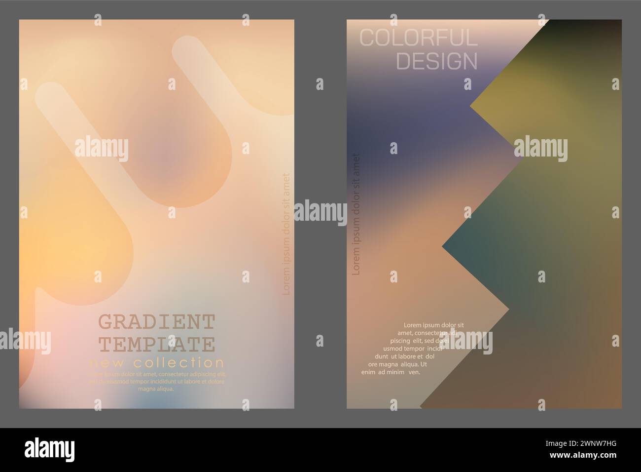 Colorful gradient with blur. Template for the cover of a catalog ...