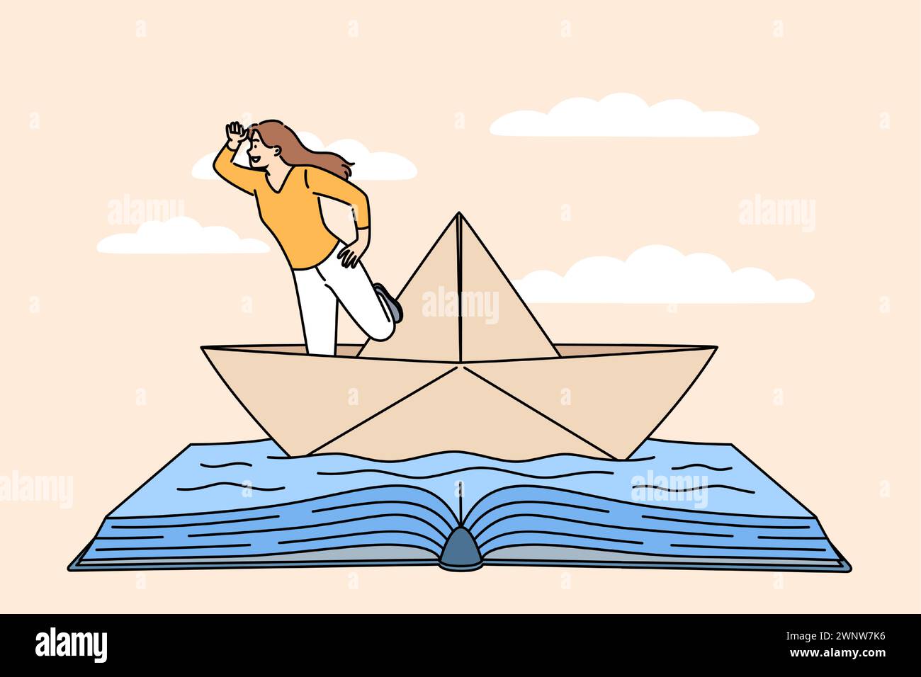 Sailing history made in Stock Vector Images - Alamy