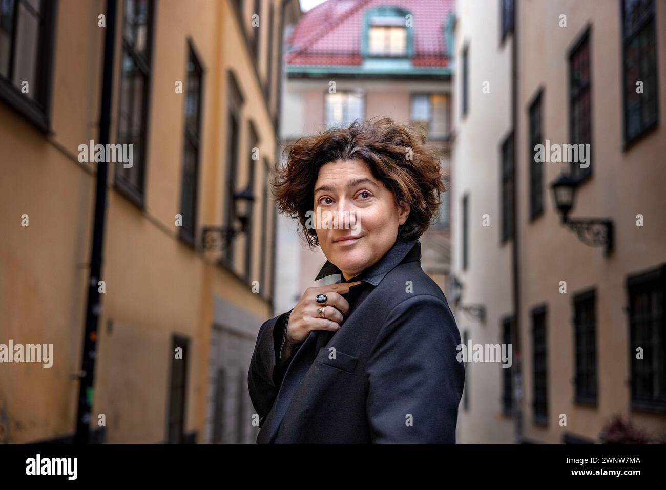 Russian writer Maria Stepanova photographed in Stockholm, Sweden, on ...