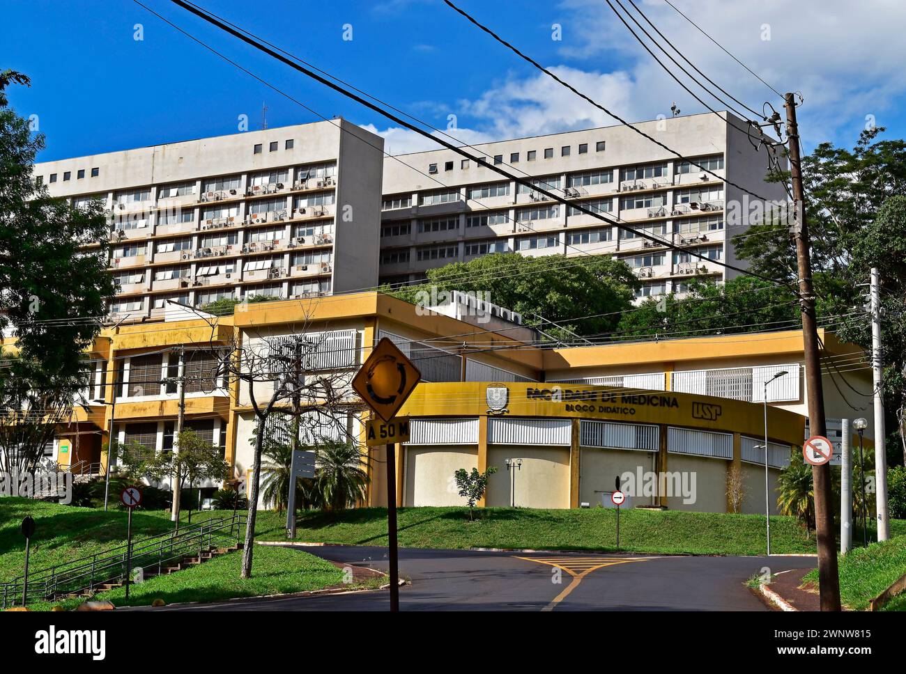 RIBEIRAO PRETO, SAO PAULO, BRAZIL - January 2, 2024: Building facades ...