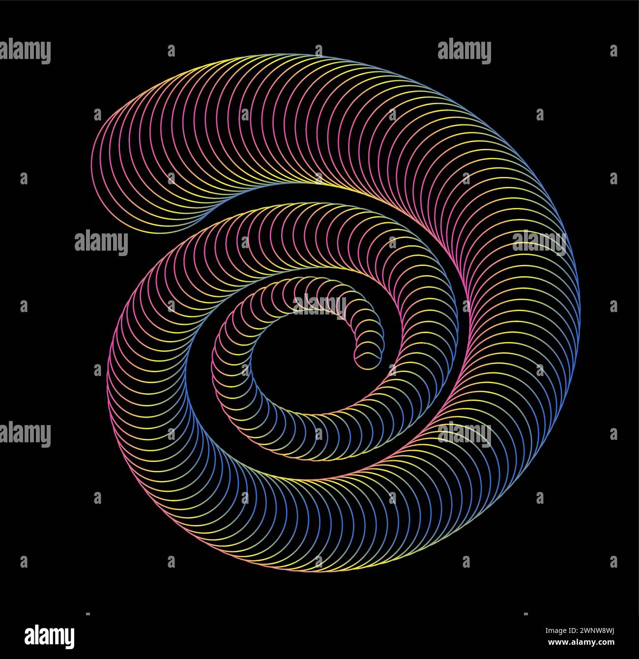 The spiral. The dynamic shape of the parallel lines creates the ...