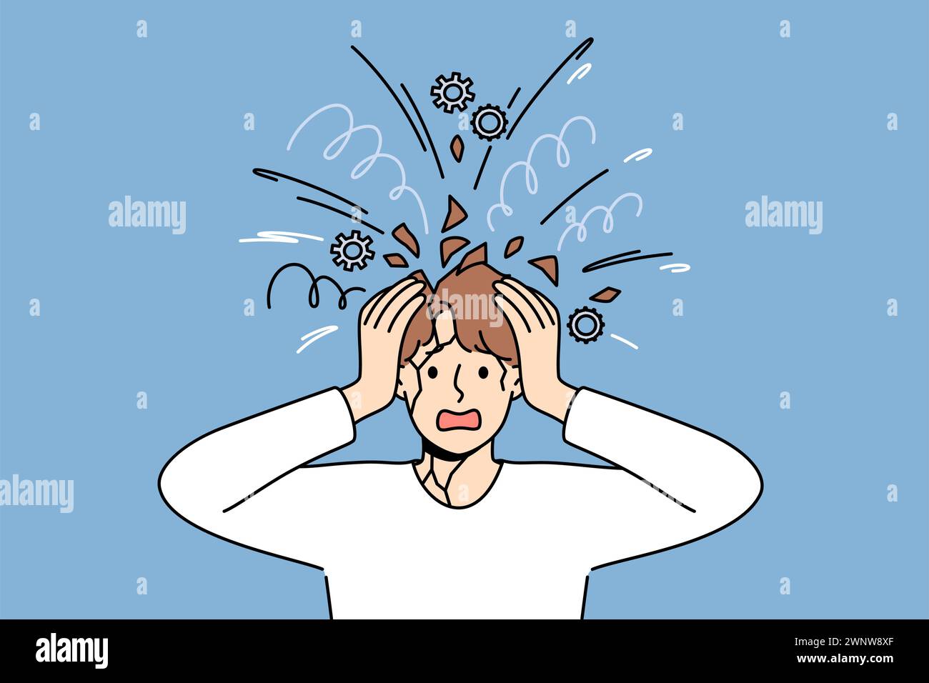 Caused by stress Stock Vector Images - Alamy