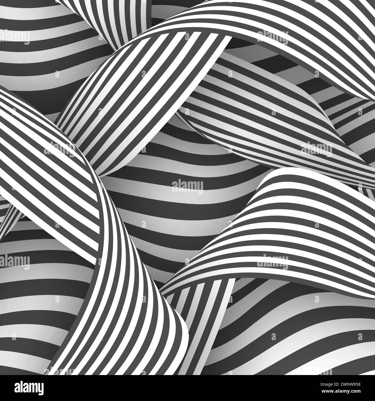 3D pattern. Three-dimensional background of parallel monochrome lines ...