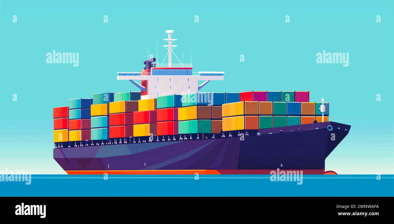 Work in harbor Stock Vector Images - Alamy