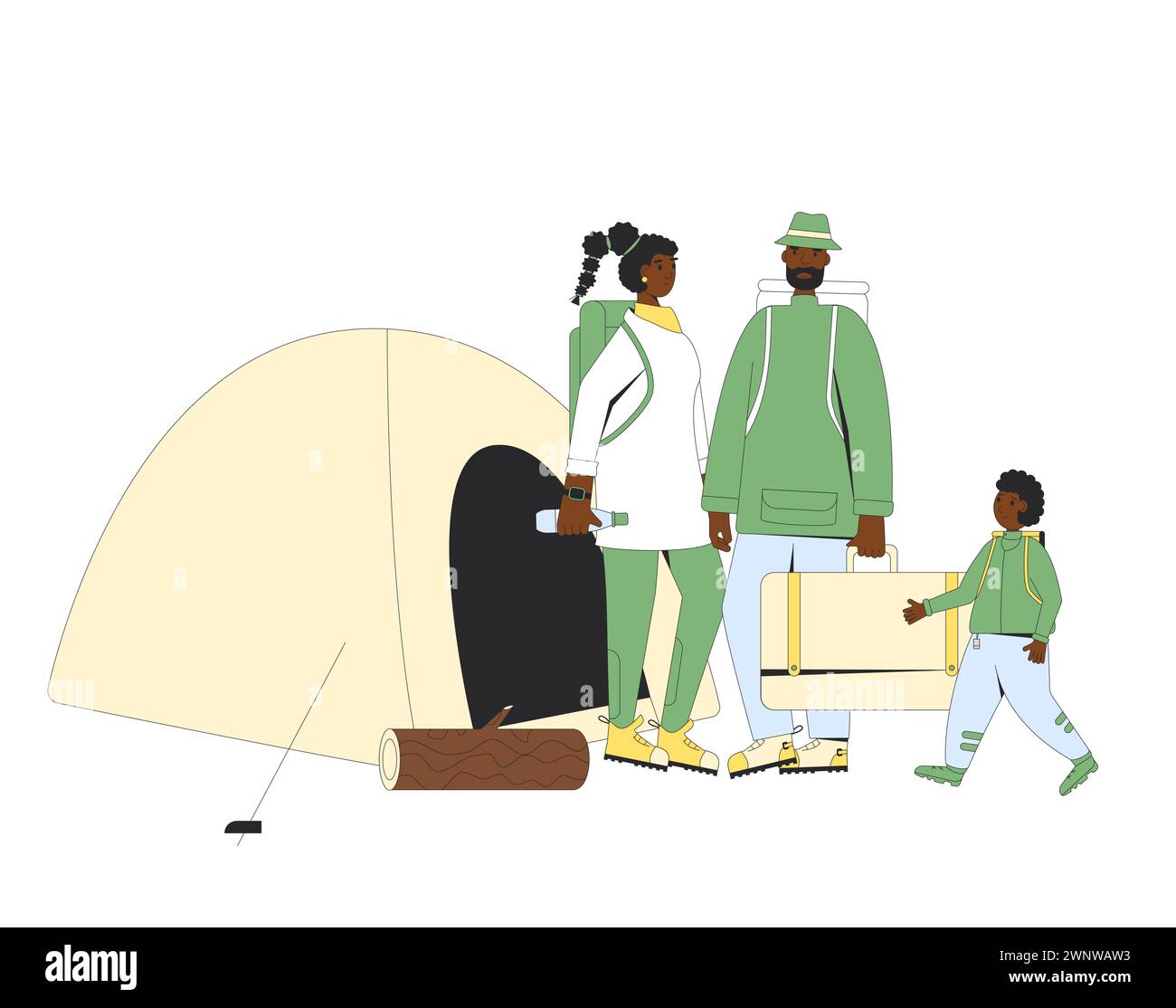 Black family picnic father Cut Out Stock Images & Pictures - Alamy
