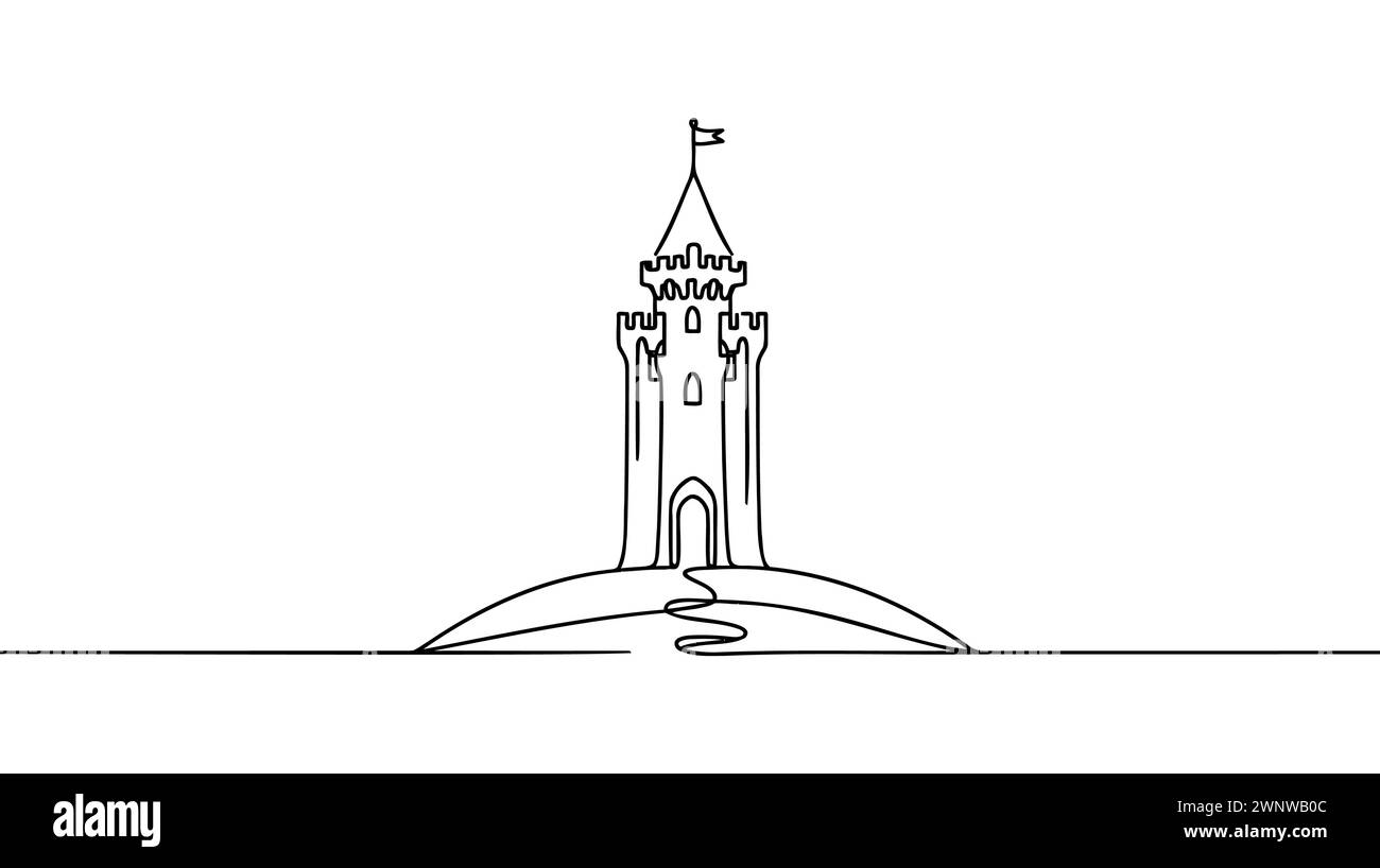 Castle two towers Stock Vector Images - Alamy