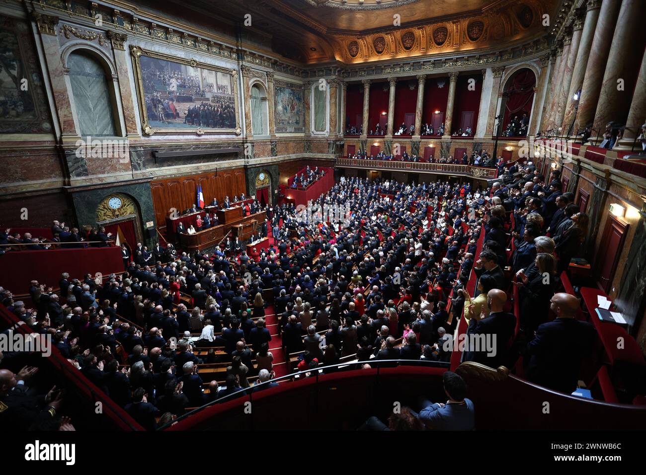 French Prime Minister Gabriel Attal during the congress of both houses ...