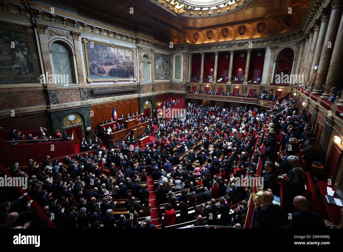 French Prime Minister Gabriel Attal during the congress of both houses ...