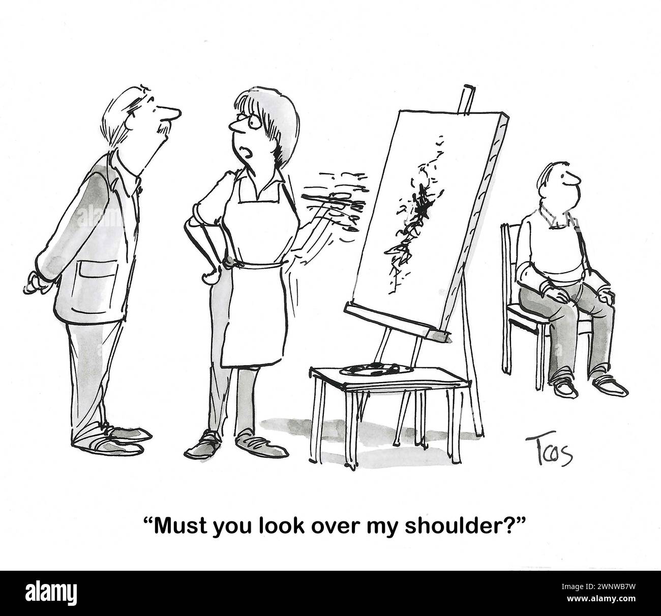 Man staring famous painting of woman hi-res stock photography and ...