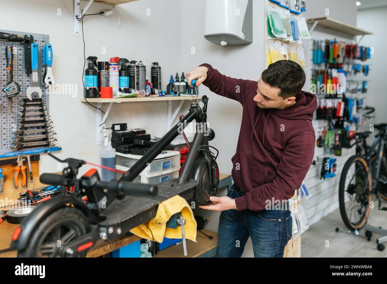 Scooter salesman hi-res stock photography and images - Alamy