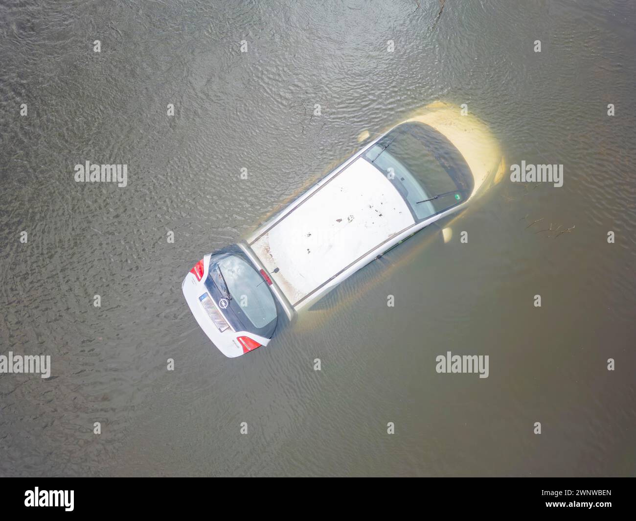 Recently, an inadequately secured car sank in the flood waters of the ...