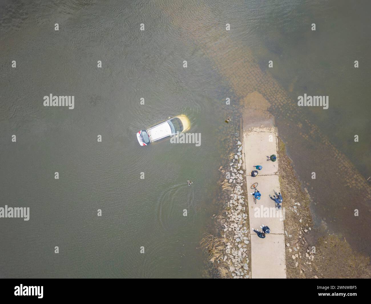 Recently, an inadequately secured car sank in the flood waters of the ...