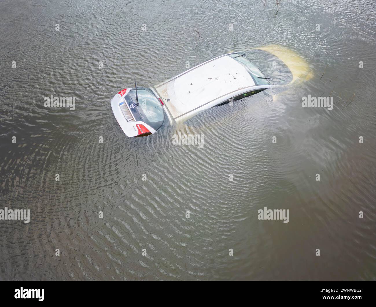 Recently, an inadequately secured car sank in the flood waters of the ...