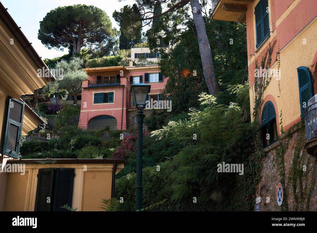 streets of Portofino, the atmosphere of the Italian summer Stock Photo ...