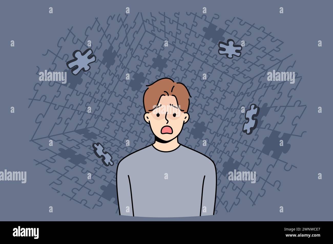 Depressed man screams during hi-res stock photography and images - Alamy