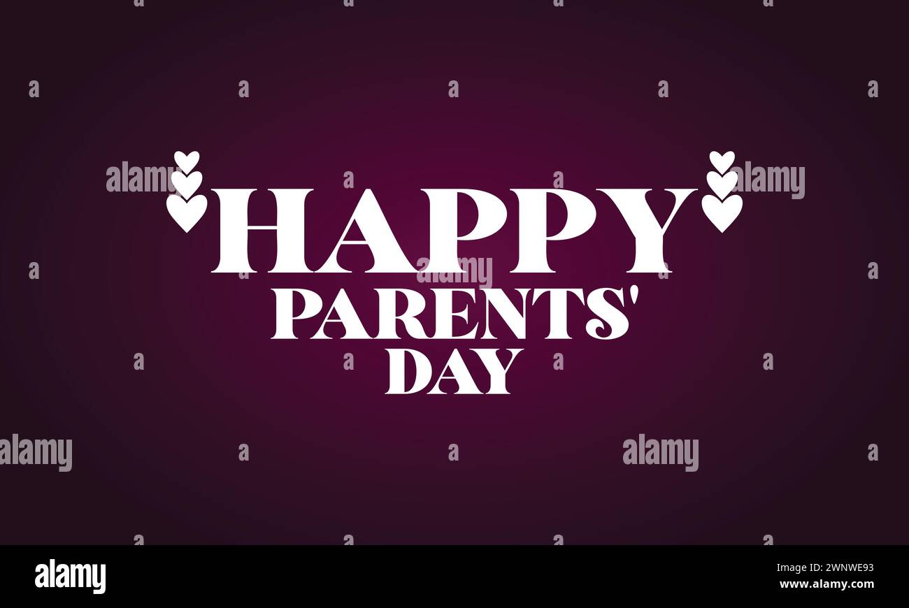 Happy Parents Day Stylish Text illustration Design Stock Vector Image ...