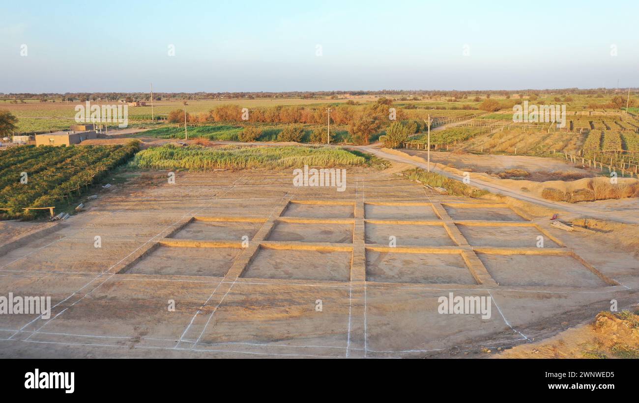 (240304) -- TURPAN, March 4, 2024 (Xinhua) -- This undated aerial drone ...