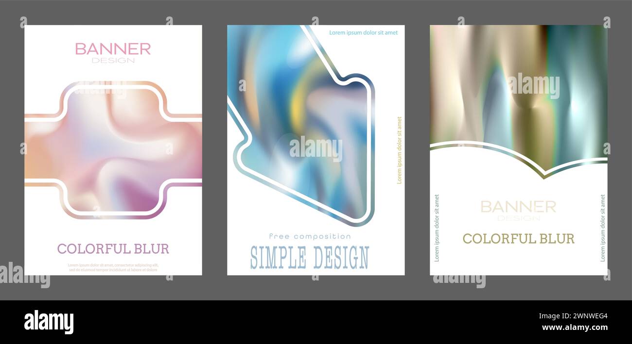 A set of colorful gradients. Cover template, brochure, catalog and ...