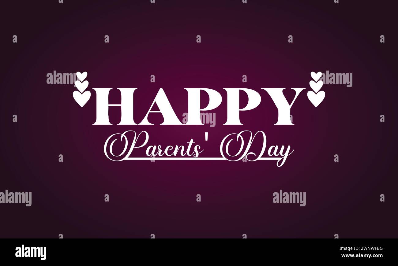 Happy Parents Day Stylish Text illustration Design Stock Vector Image ...