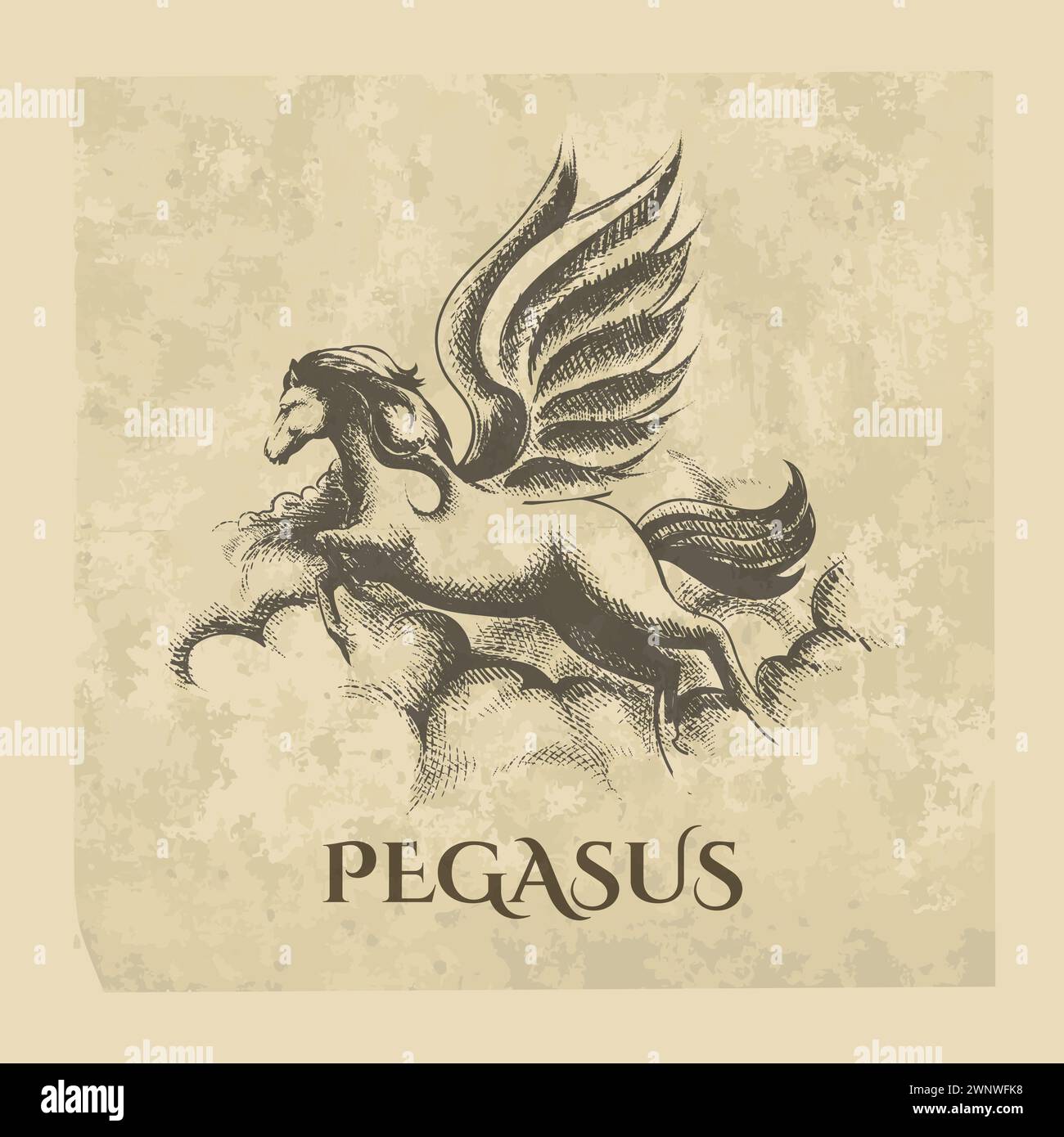 Pegasus winged horse greek mythology hi-res stock photography and ...