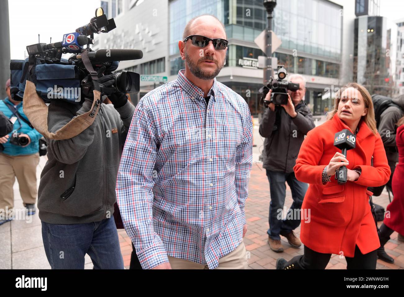 Jack Michael Teixeira, center, father of Massachusetts Air National ...