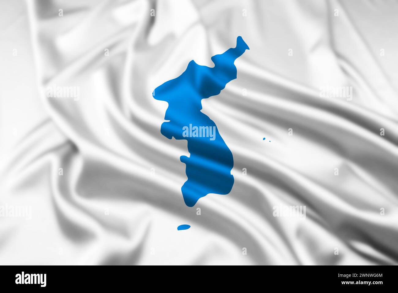 The Flag of Korean Unity with a Ripple Effect Stock Photo - Alamy