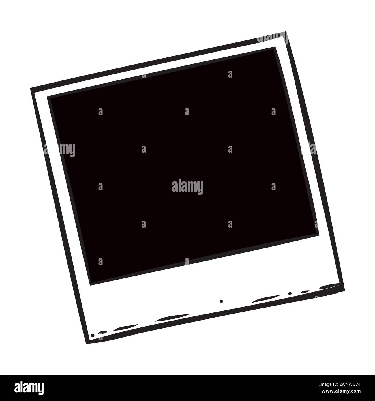 Empty Doodle Instant Retro Photo Frame Illustration Stock Vector Image ...