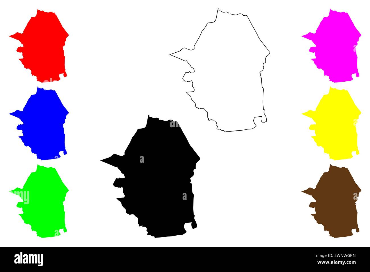 Colombo city (Federative Republic of Brazil, Paraná state) map vector ...