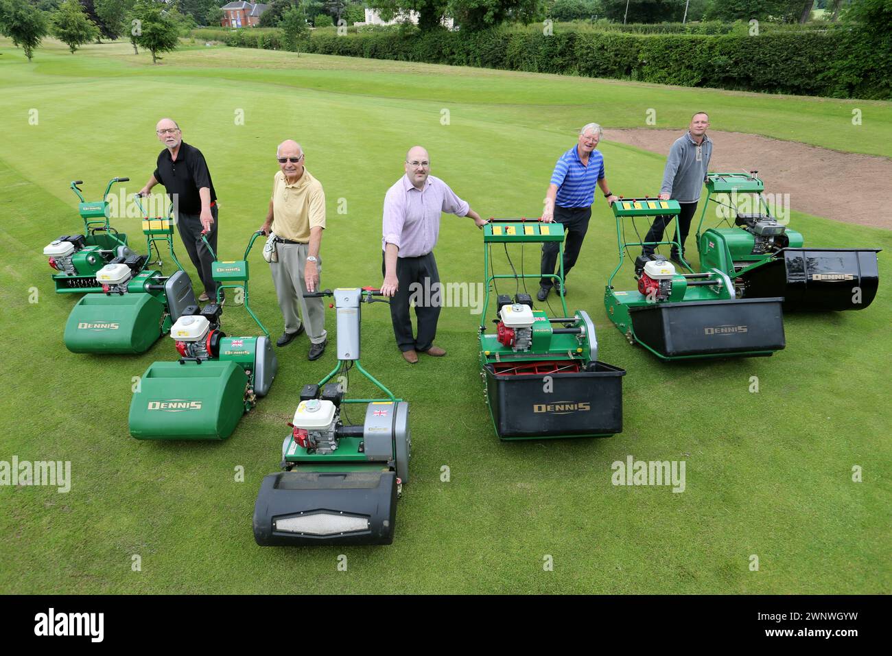 20/06/14 Many of the Dennis lawn mower range on display near their ...