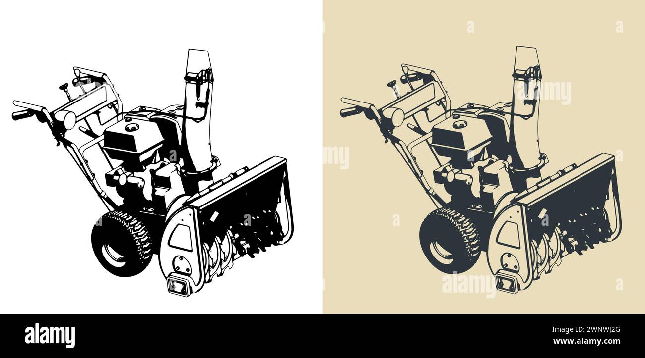 Snowblower Stock Vector Images - Alamy