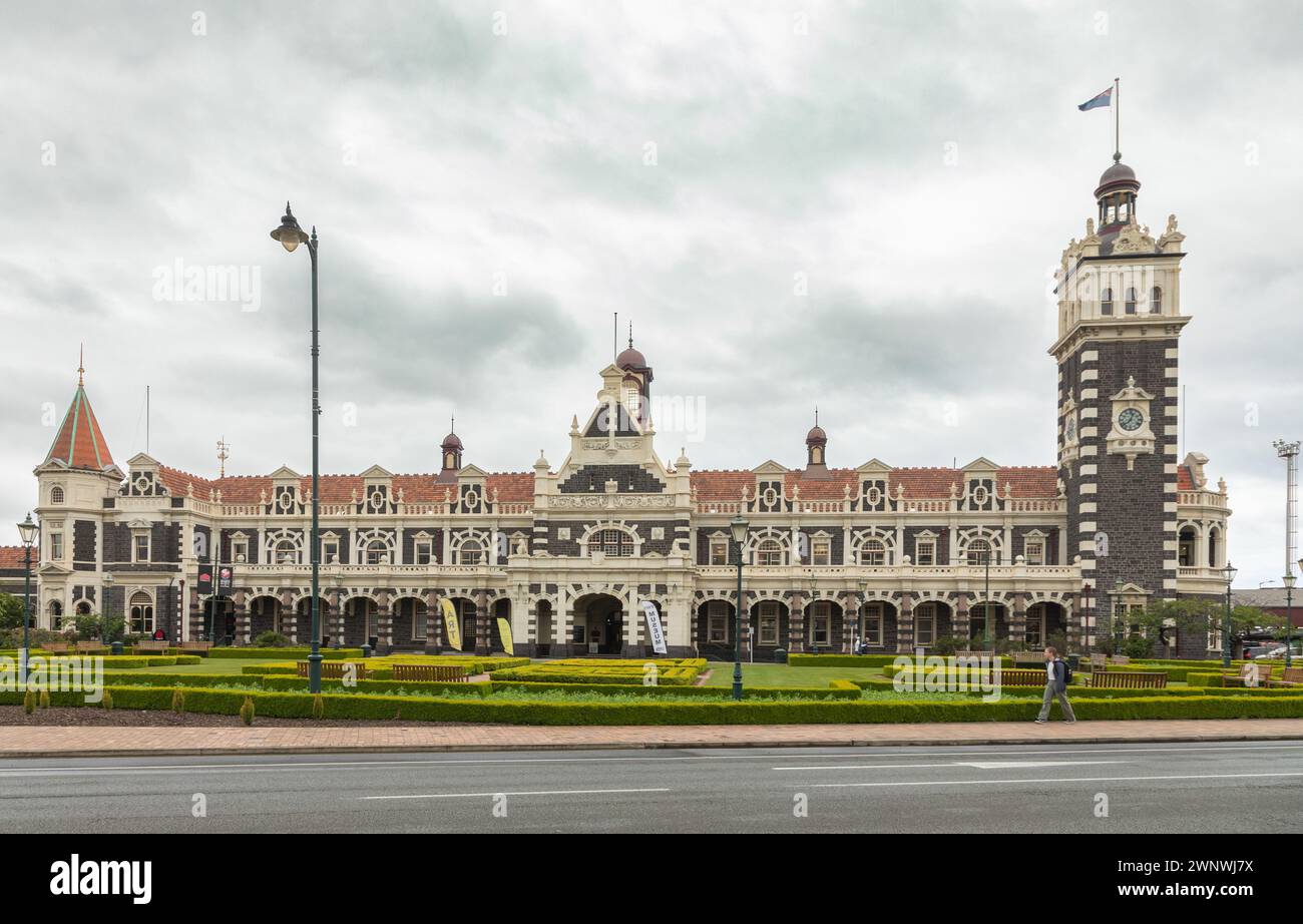 The Dunedin Railway Station in central Dunedin, New Zealand, is one of ...