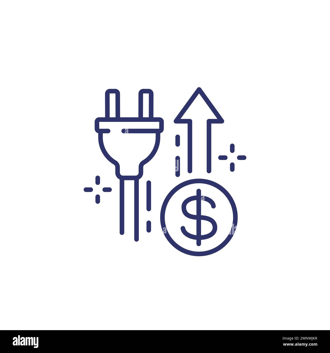 Energy cost increase Stock Vector Images - Alamy