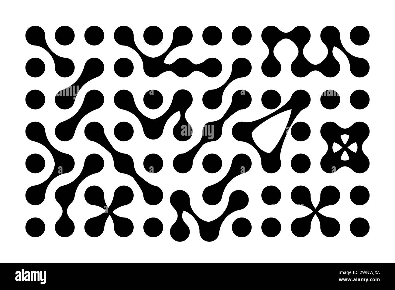 Abstract point movement connected round blobs transition metaballs Stock Vector Image & Art - Alamy