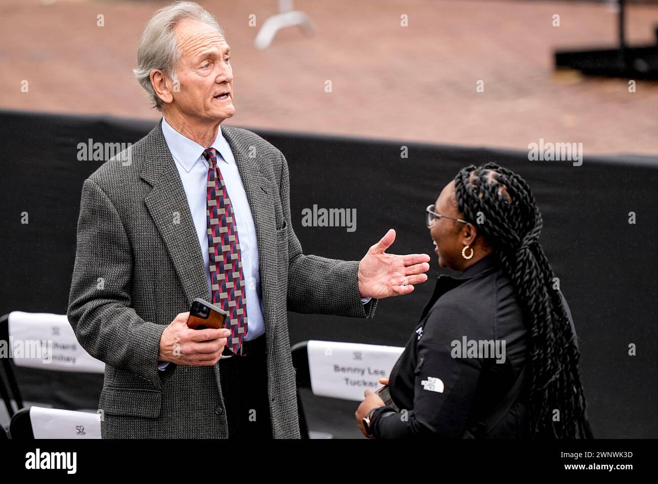 Former Alabama Gov. Donald Siegelman is seen before people walk across ...