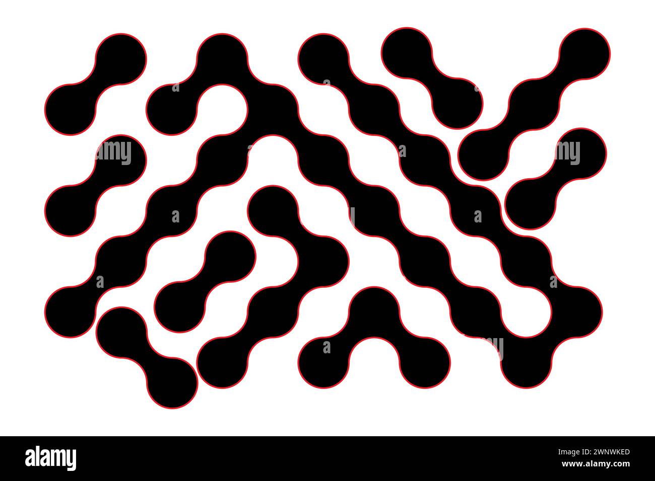 Abstract point movement connected round blobs transition metaballs Stock Vector Image & Art - Alamy