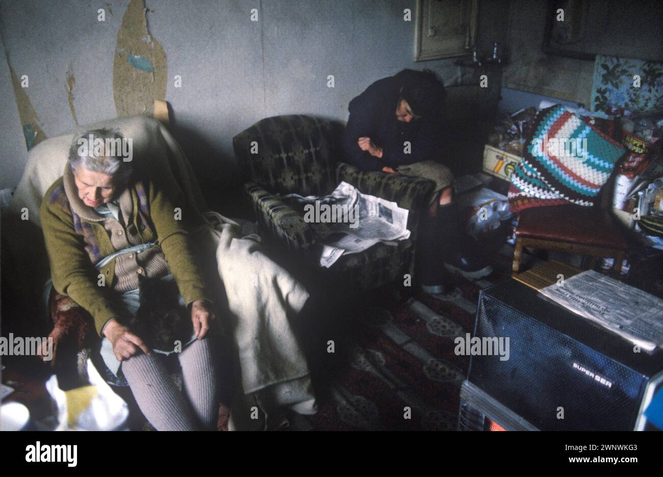 Old age unable to cope with daily life UK. Jane and Francis Parfitt at ...