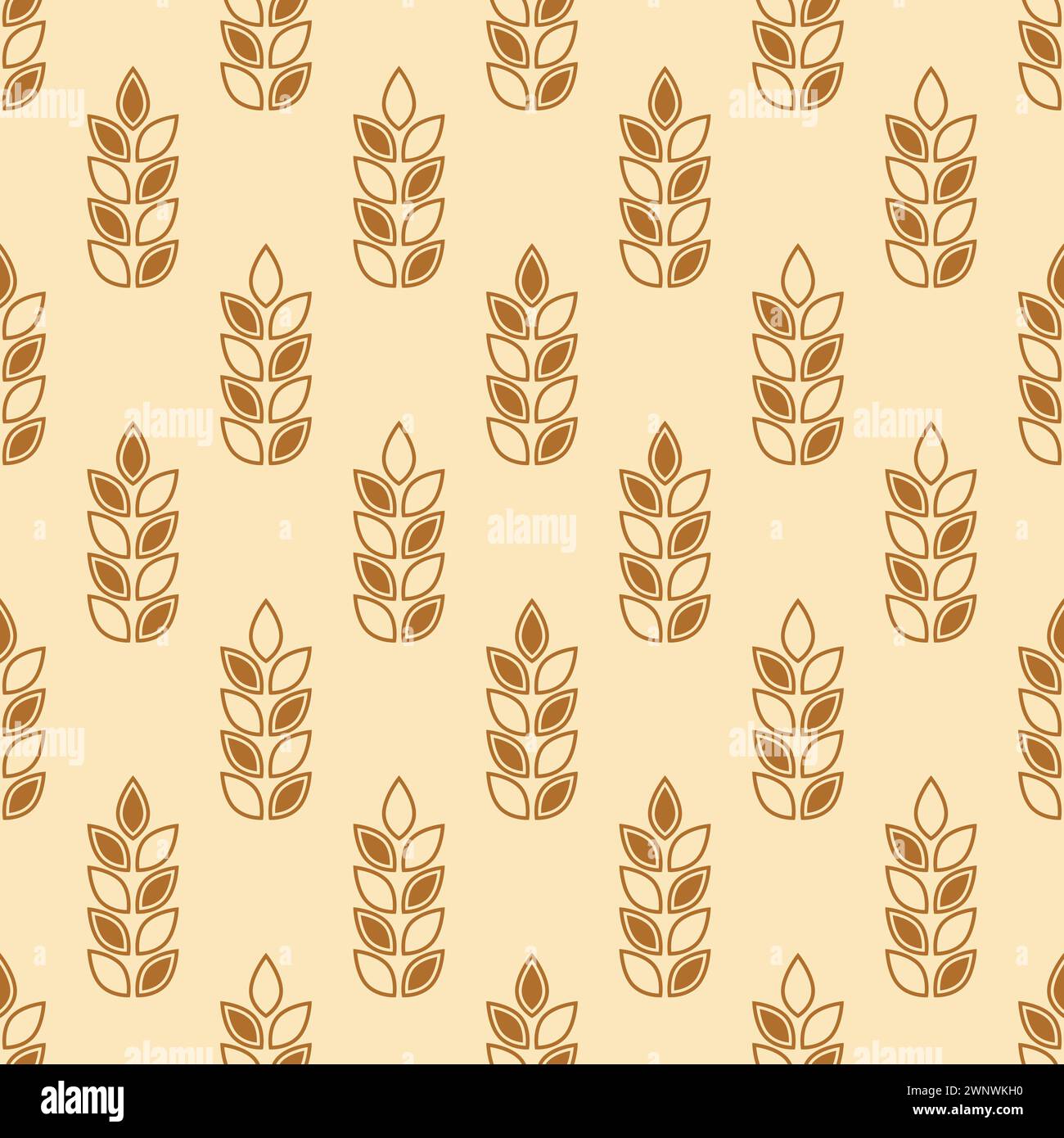 Wheat seamless pattern. Repeating gold grain. Oat background. Repeated ...
