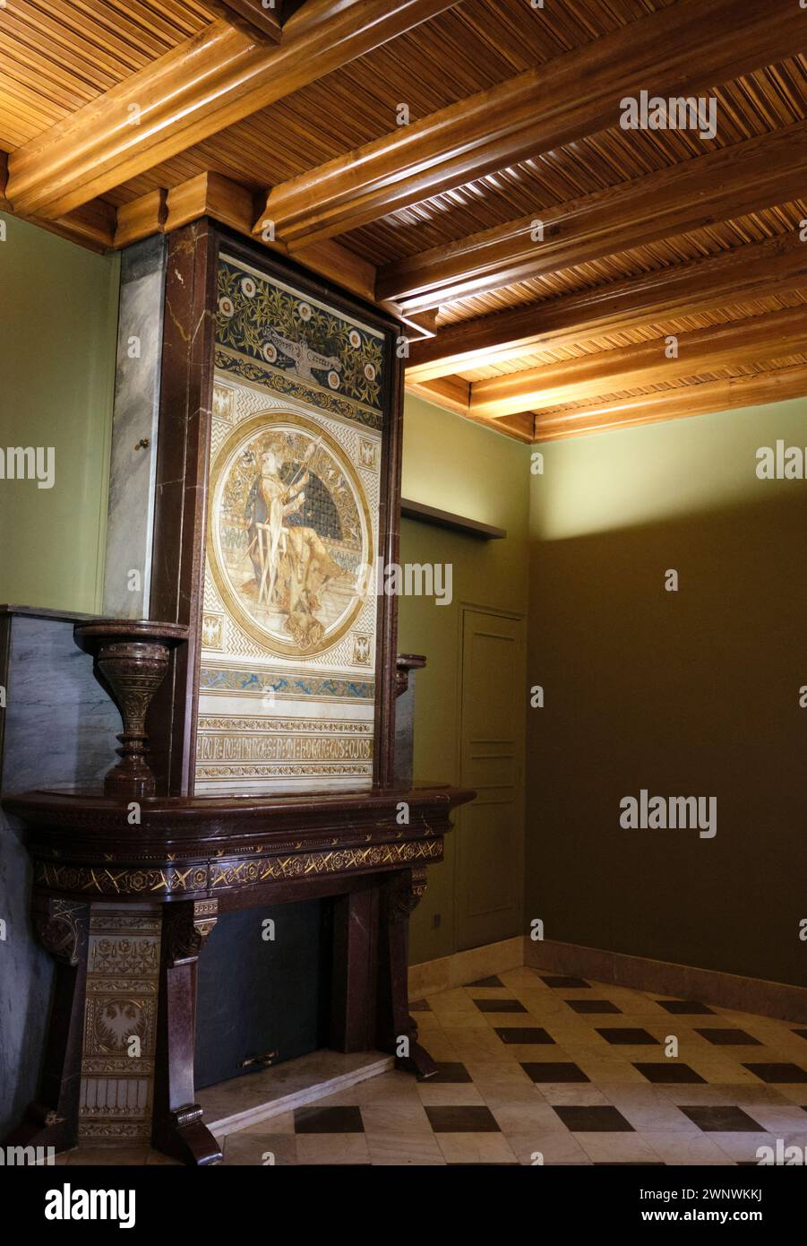Palau Guell interior in Barcelona Stock Photo - Alamy
