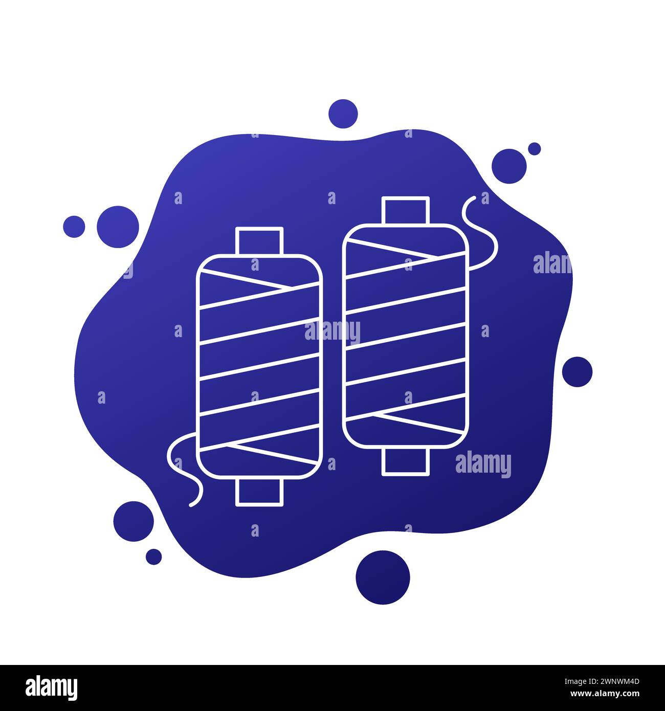 yarn or thread reel line icon, vector Stock Vector Image & Art - Alamy