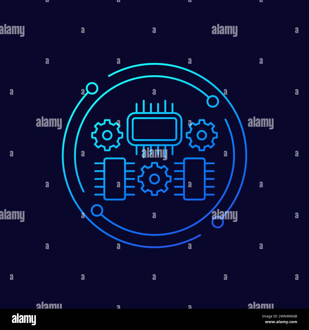 Microchips in a board Stock Vector Images - Alamy