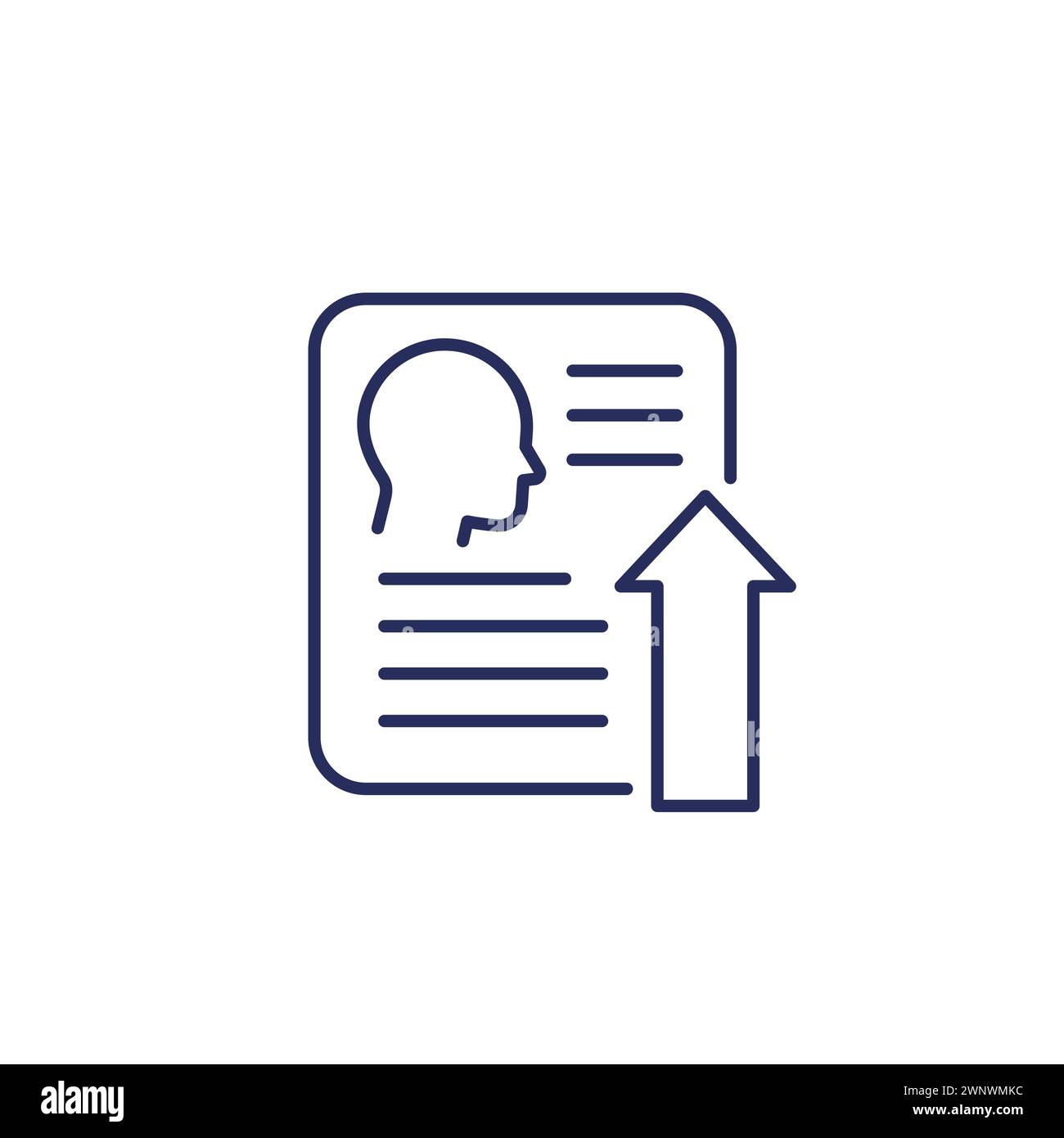 Curriculum line icon outline Cut Out Stock Images & Pictures - Alamy