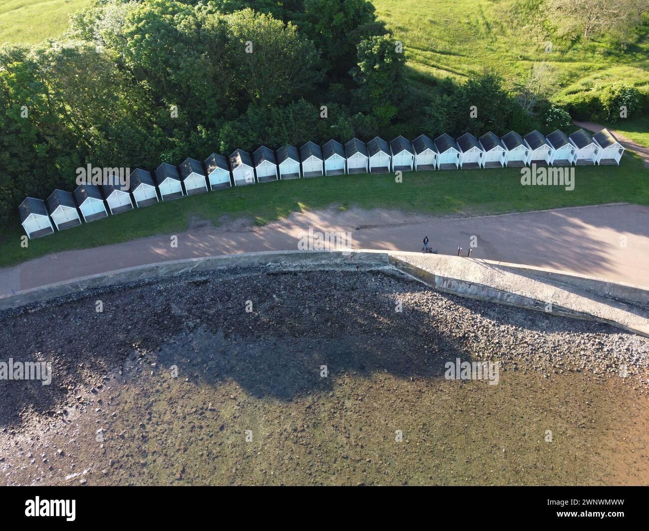 Aerial view small huts line hi-res stock photography and images - Alamy