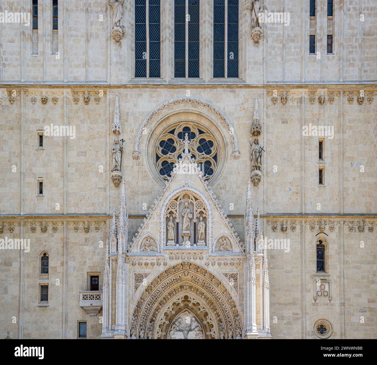 Aerial view central zagreb cathedral hi-res stock photography and ...
