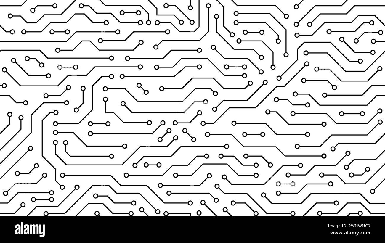 Computer Motherboard Seamless Pattern Circuit Board Background Vector