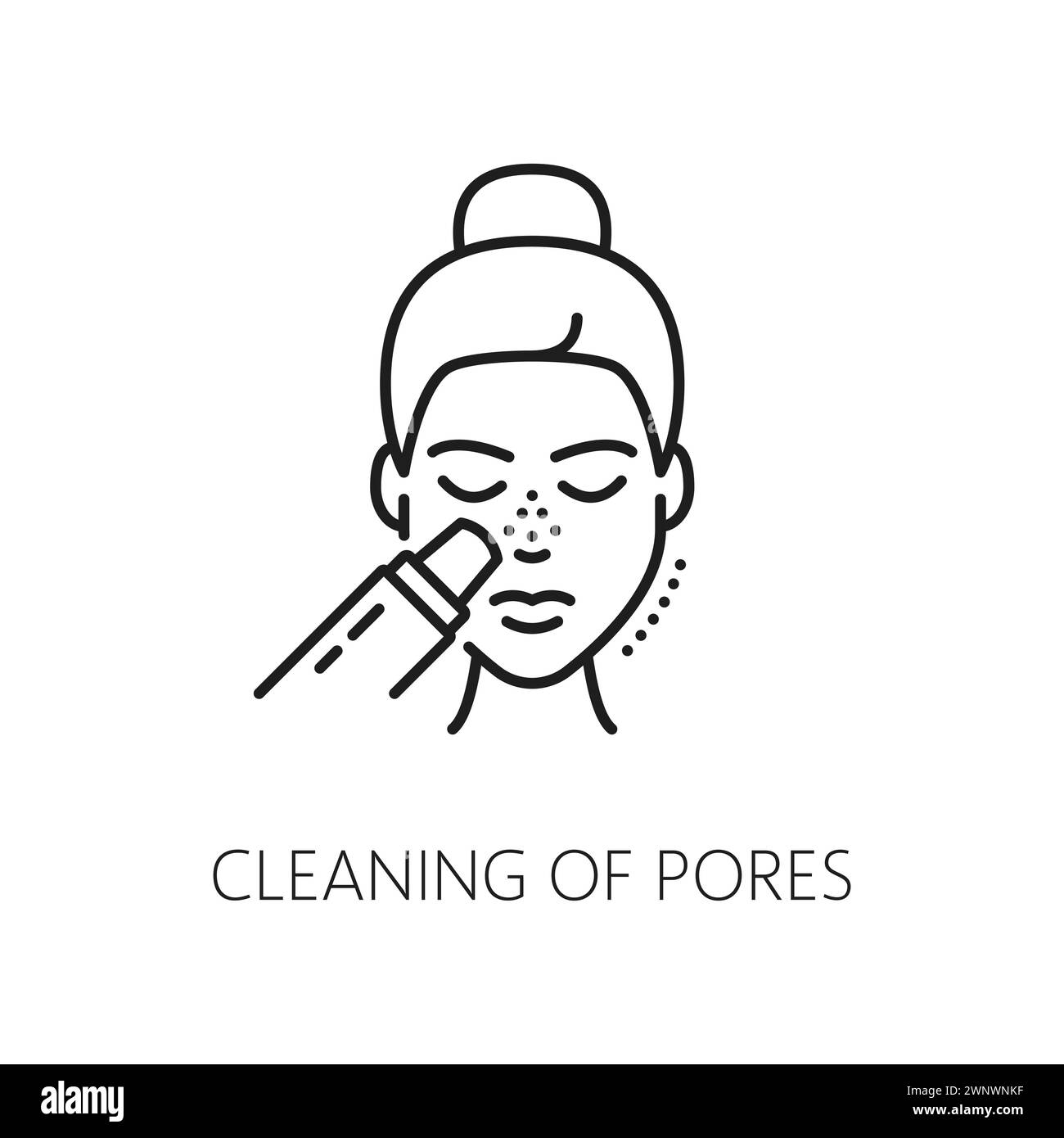 Skincare health, skin pores cleaning, face care cosmetology and ...