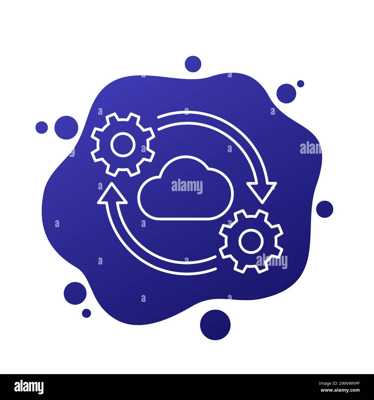 cloud computing line icon, vector Stock Vector Image & Art - Alamy
